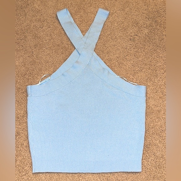 PacSun | Tops | Pacsun Light Blue Crossover Tank Top | Poshmark